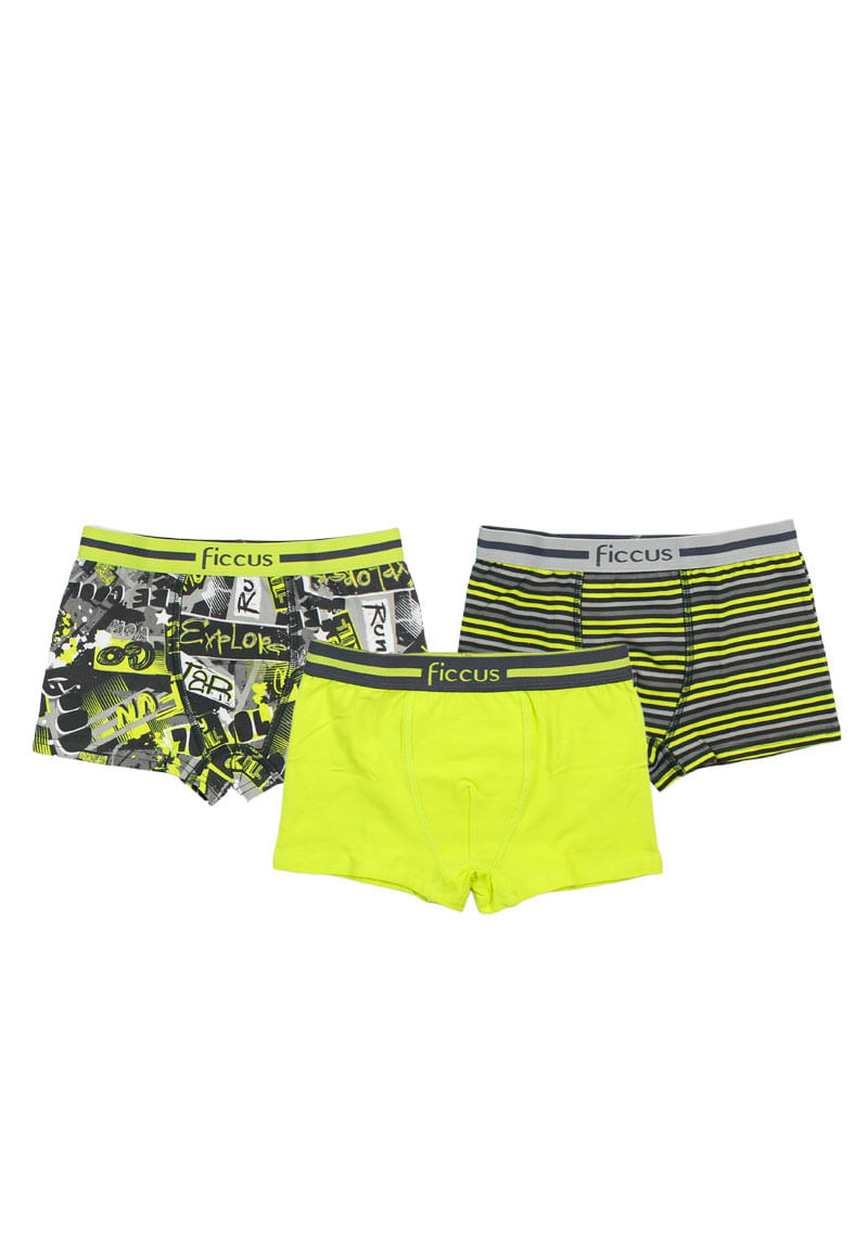 Boxer Pack 3 Transversal Kids Niño Multicolor 2 a 10 años