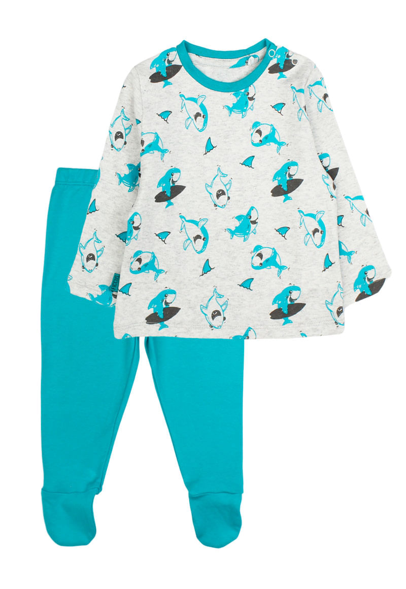 Pijama Pijama Bebé Niño Gris Melange 3 a 24 meses