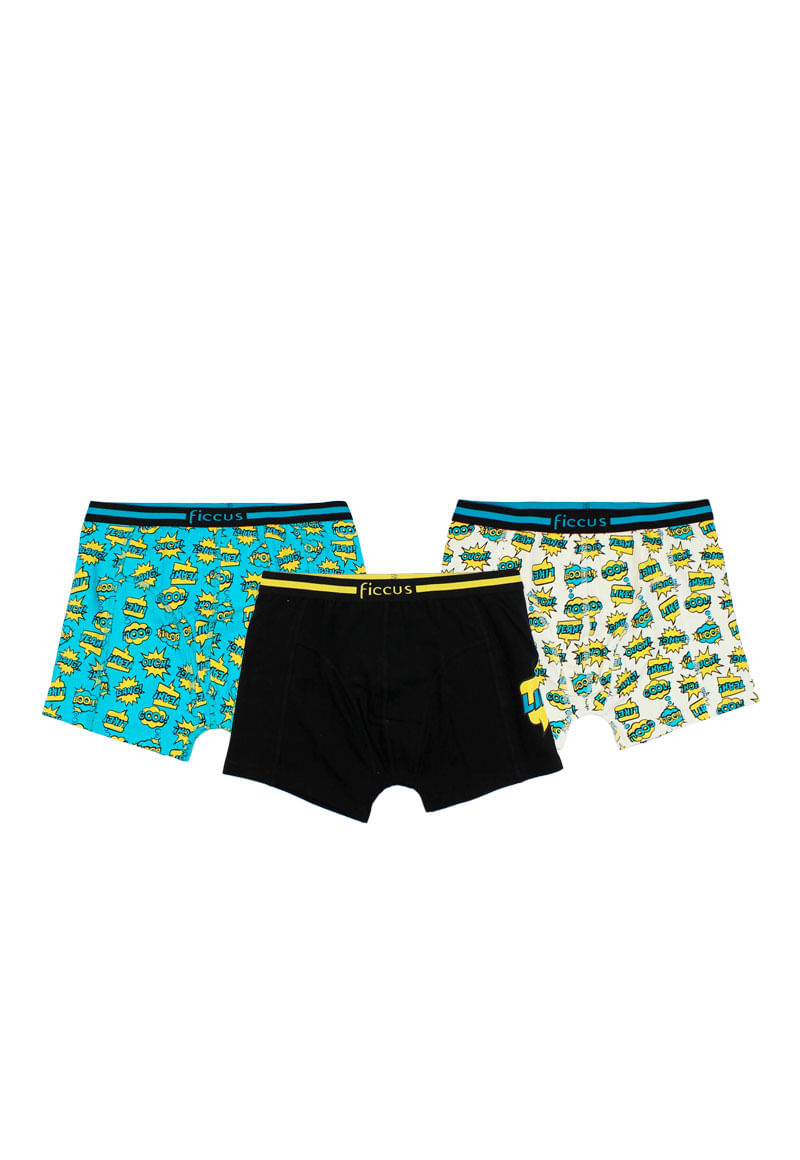 Boxer Pack Triple Urbanos Ri Teens Niño Combo 1 (3 Colores) 12 a 16 ...