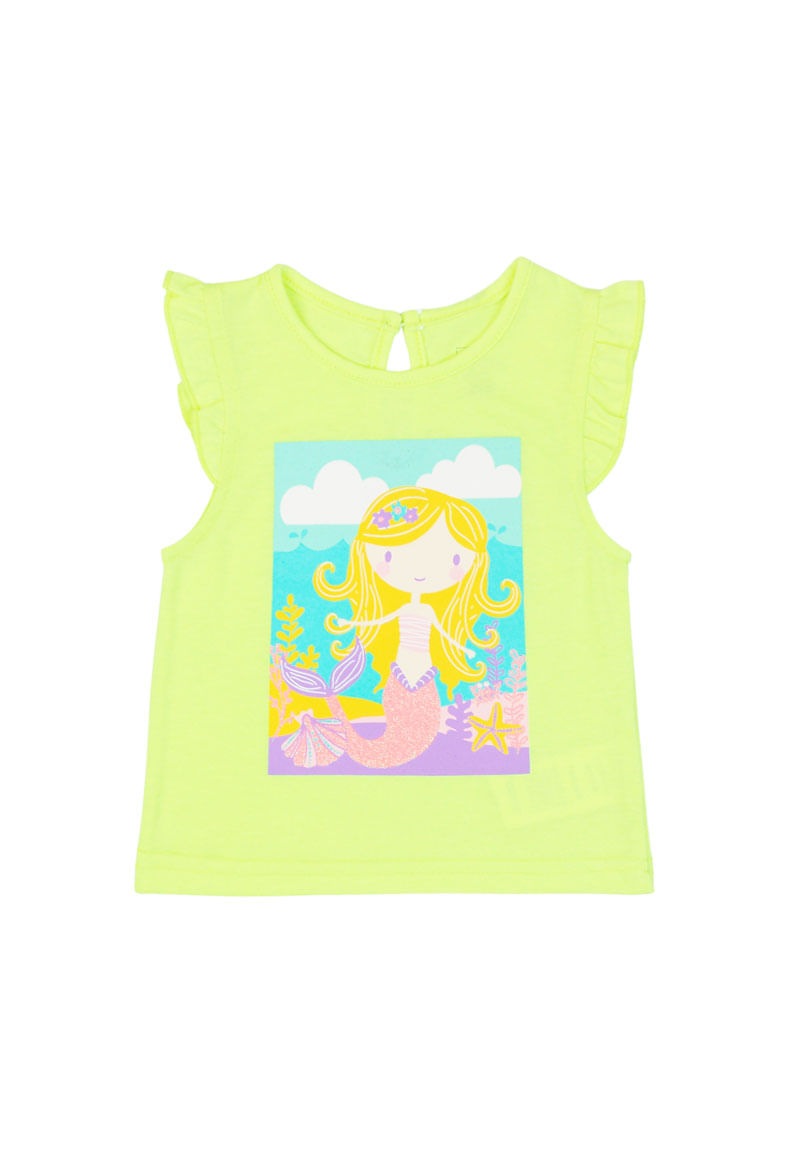 Polera Vuelos Malibu Verde Limón Bebé Niña Verde Limón 3 a 24 Meses ...