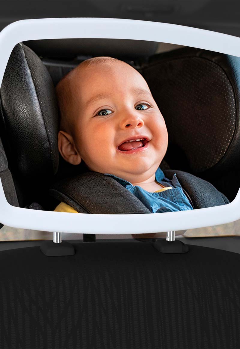 Espejo Retrovisor Con Luz Asv Blanco Bebé Unisex 21670 Desde 1 mes Asalvo